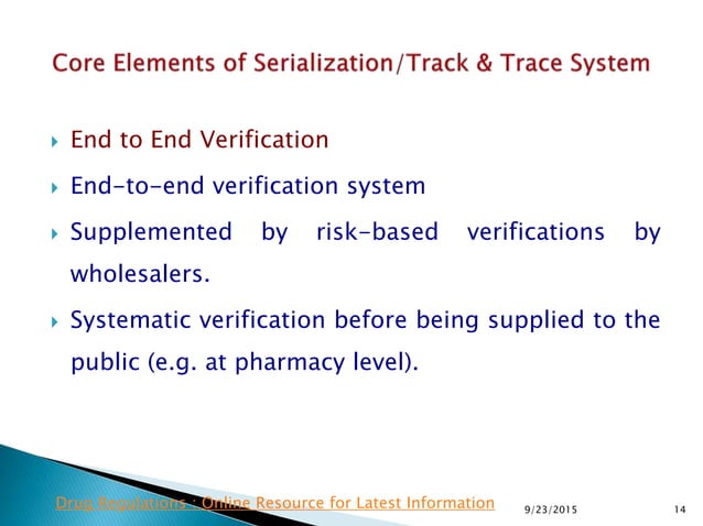 New EU Serialisation / Track & Trace Requirements. | PPTX