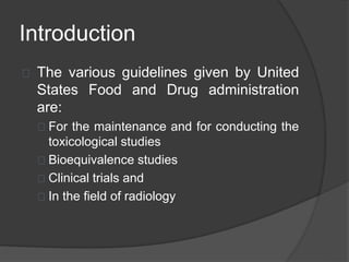 Usfda guidelines (1) | PPTX