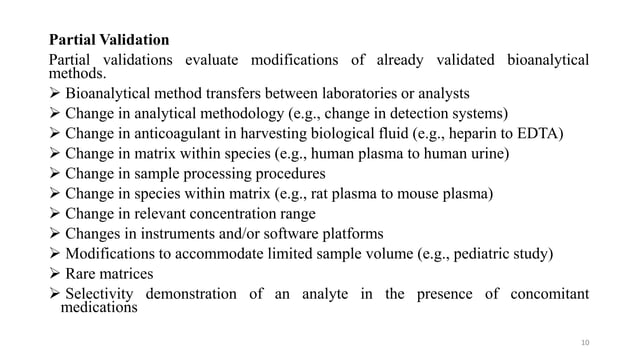 USFDA guidelines for bioanalytical method validation | PPTX