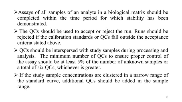 USFDA guidelines for bioanalytical method validation | PPTX