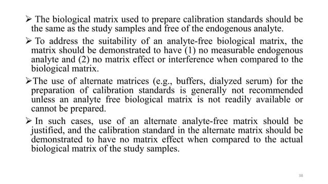 USFDA guidelines for bioanalytical method validation | PPTX