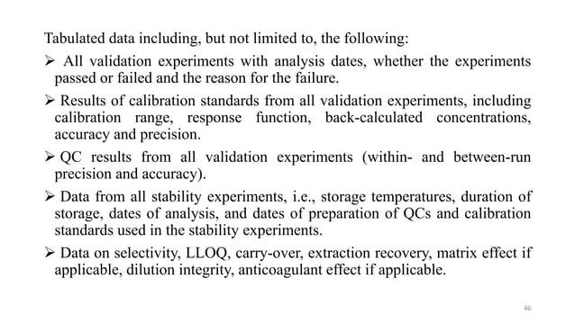 USFDA guidelines for bioanalytical method validation | PPTX