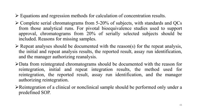 USFDA guidelines for bioanalytical method validation | PPTX