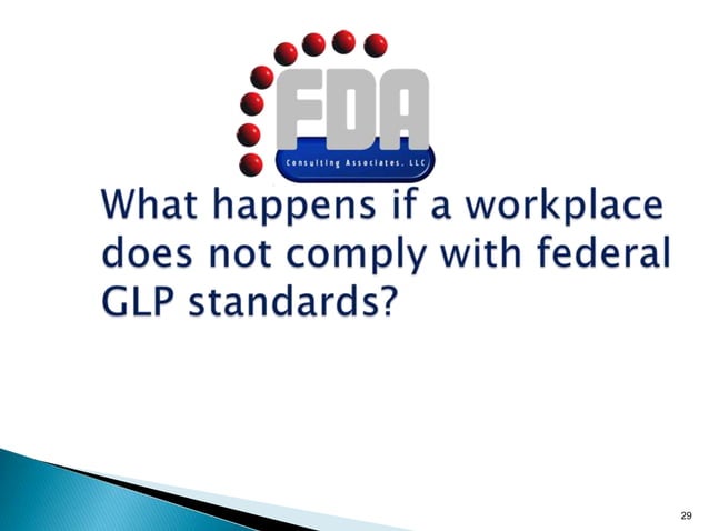 USFDA guidelines of glp for non clinical testing laboratories | PPTX