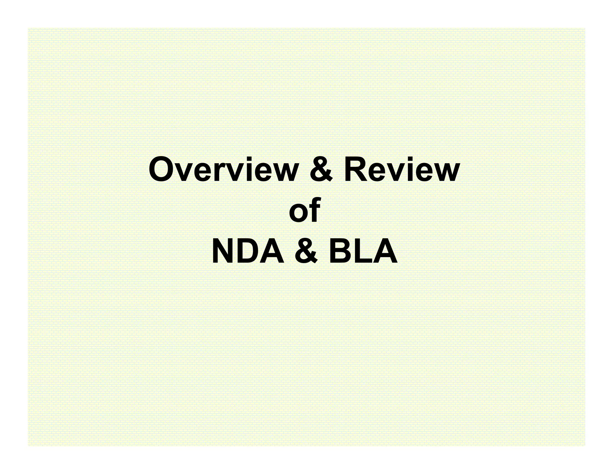 USFDA NDA Vs BLA | PDF