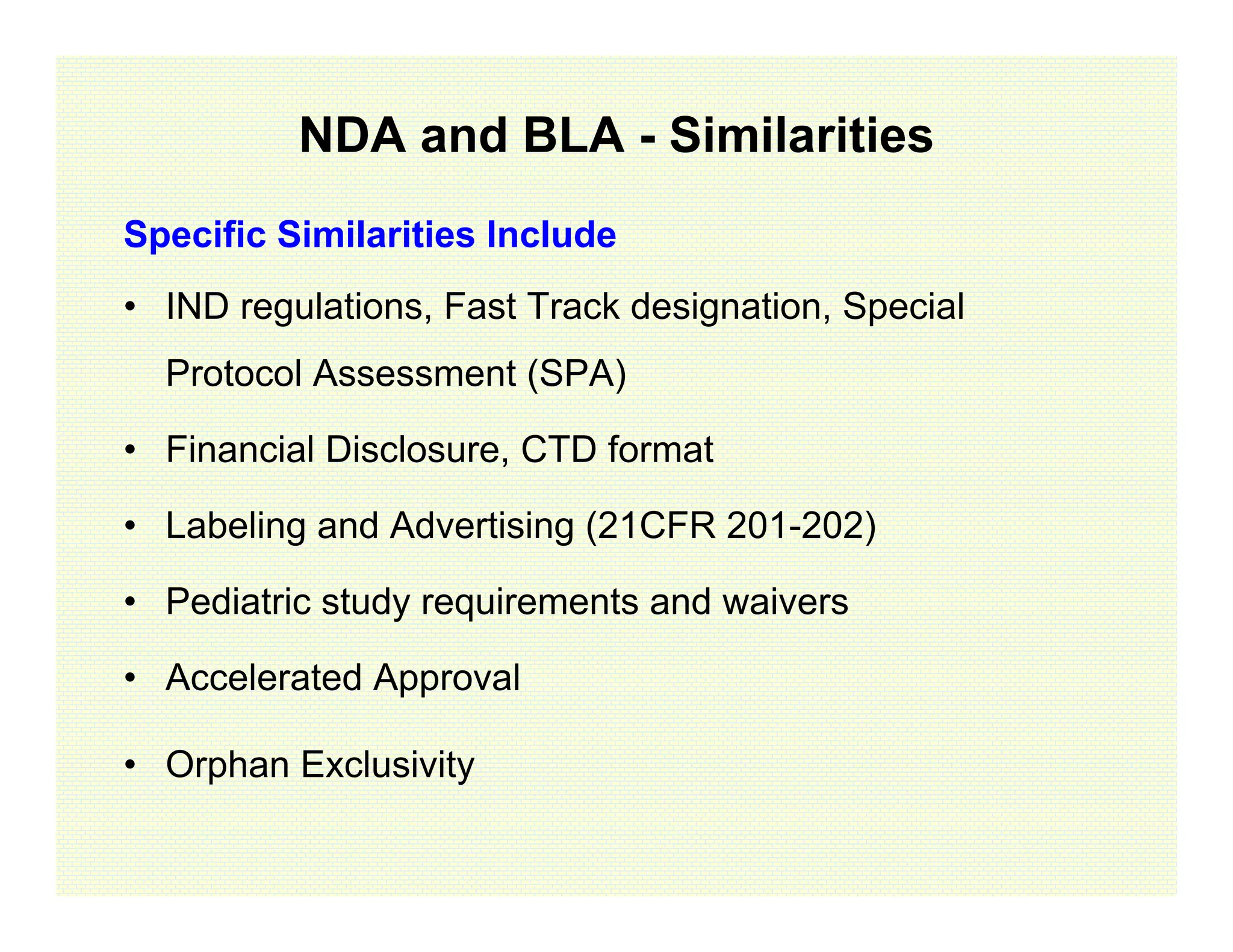 USFDA NDA Vs BLA | PDF