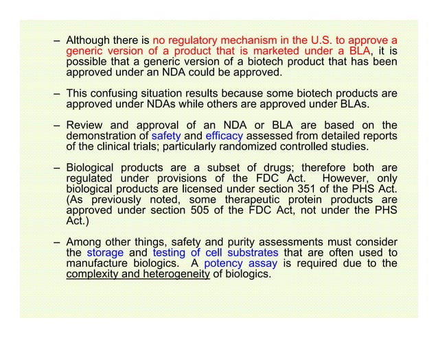 USFDA NDA Vs BLA | PDF | Biotech and Biomedical Industry | Industries