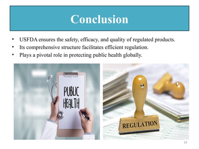 USFDA organization and structure.slidesharare | PPTX