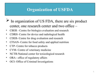 USFDA organization and structure.slidesharare | PPTX