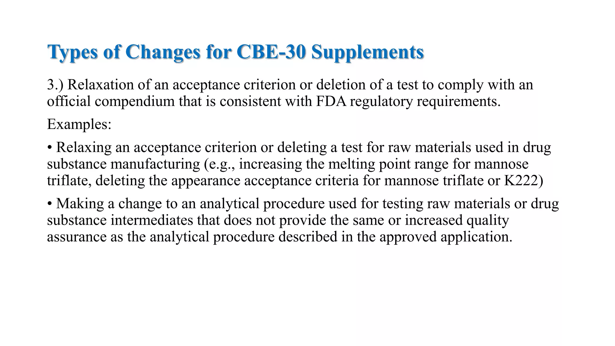US FDA post approval changes | PPTX