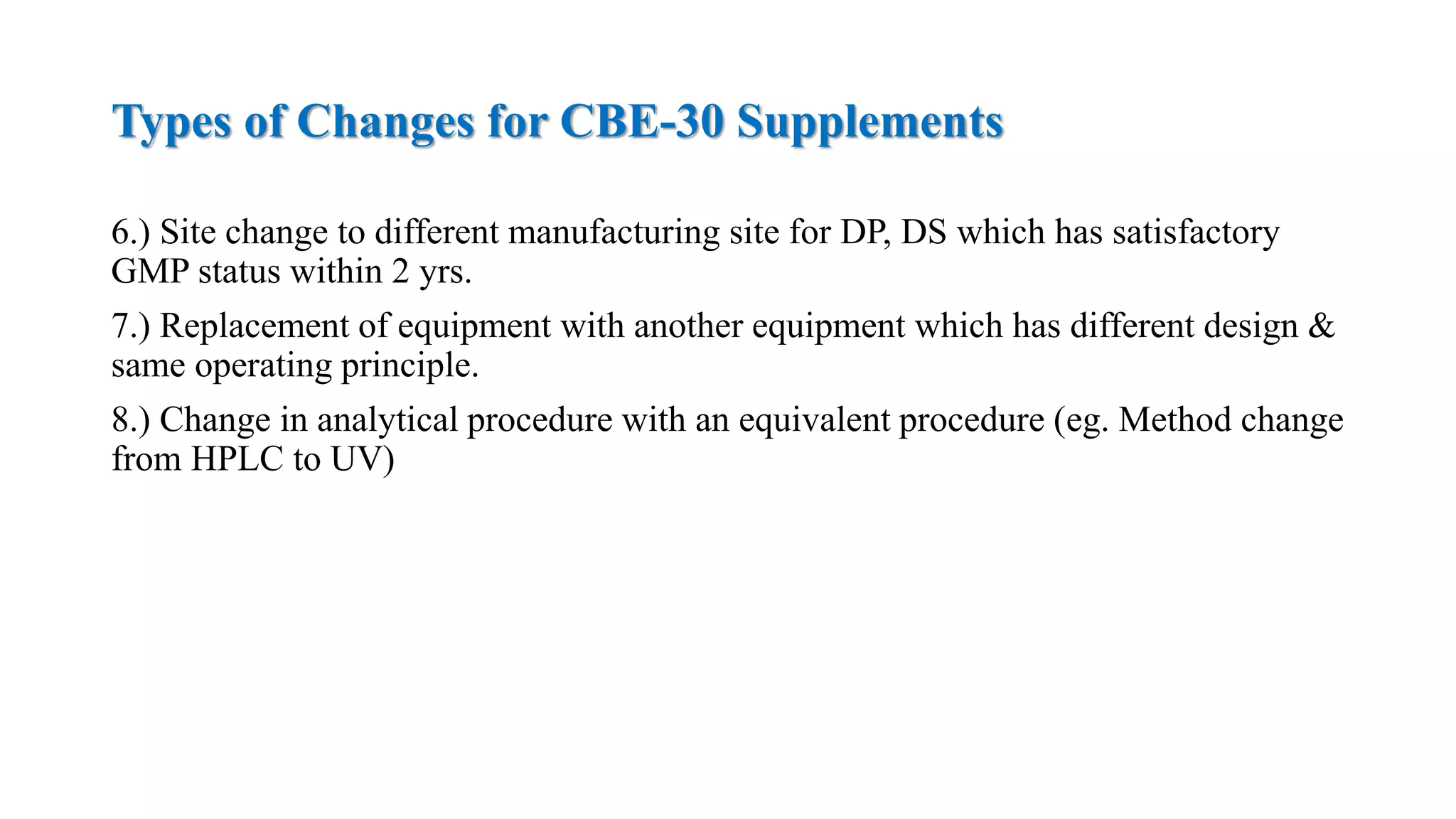 US FDA post approval changes | PPTX