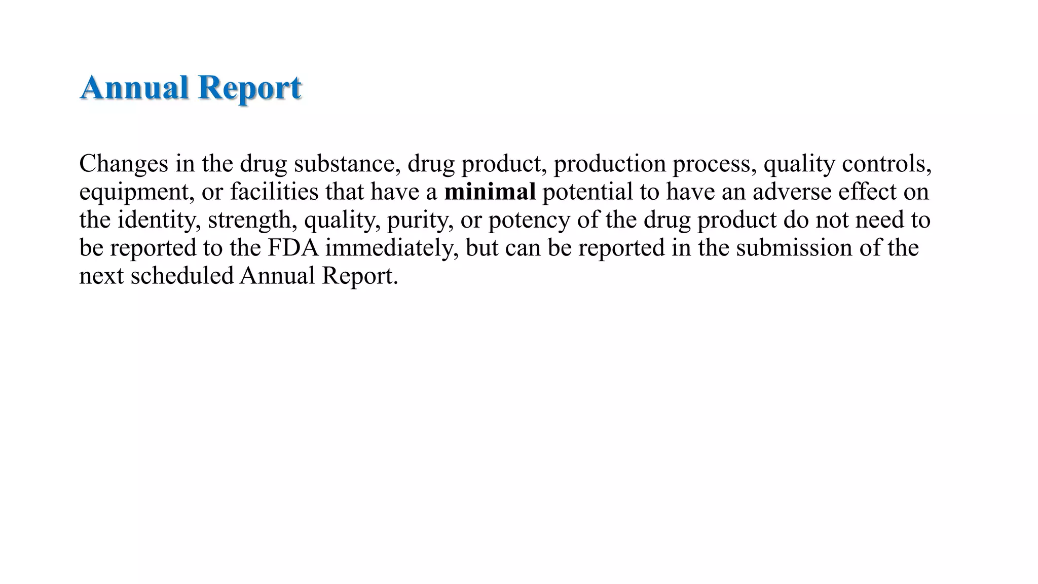 US FDA post approval changes | PPTX