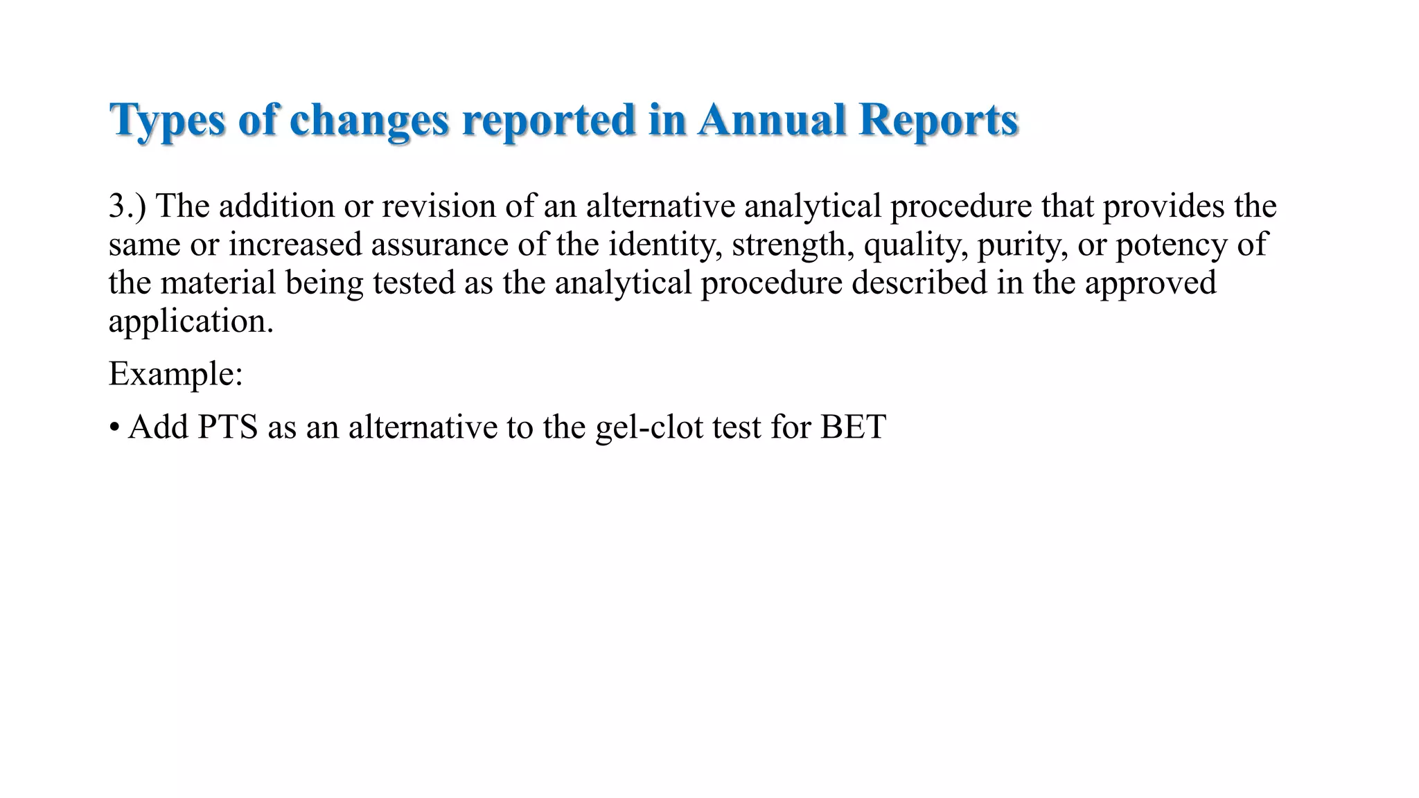 US FDA post approval changes | PPTX