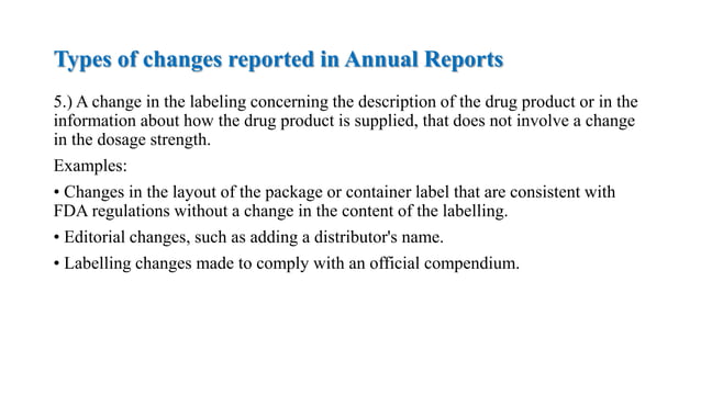 US FDA post approval changes | PPTX