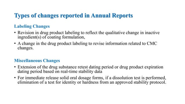 US FDA post approval changes | PPTX