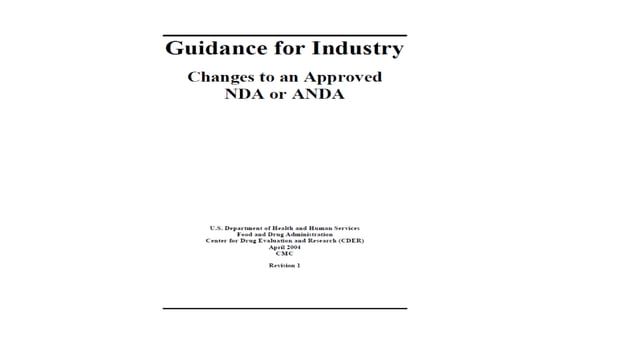 US FDA post approval changes | PPTX