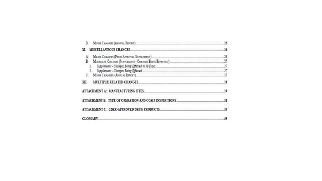 US FDA post approval changes | PPTX