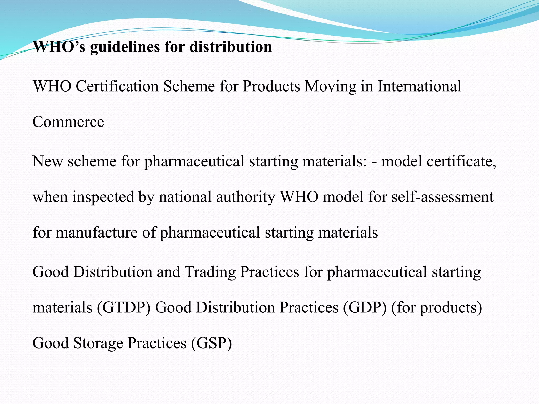 Usfda, who guidline and iso 9000 series | PPTX