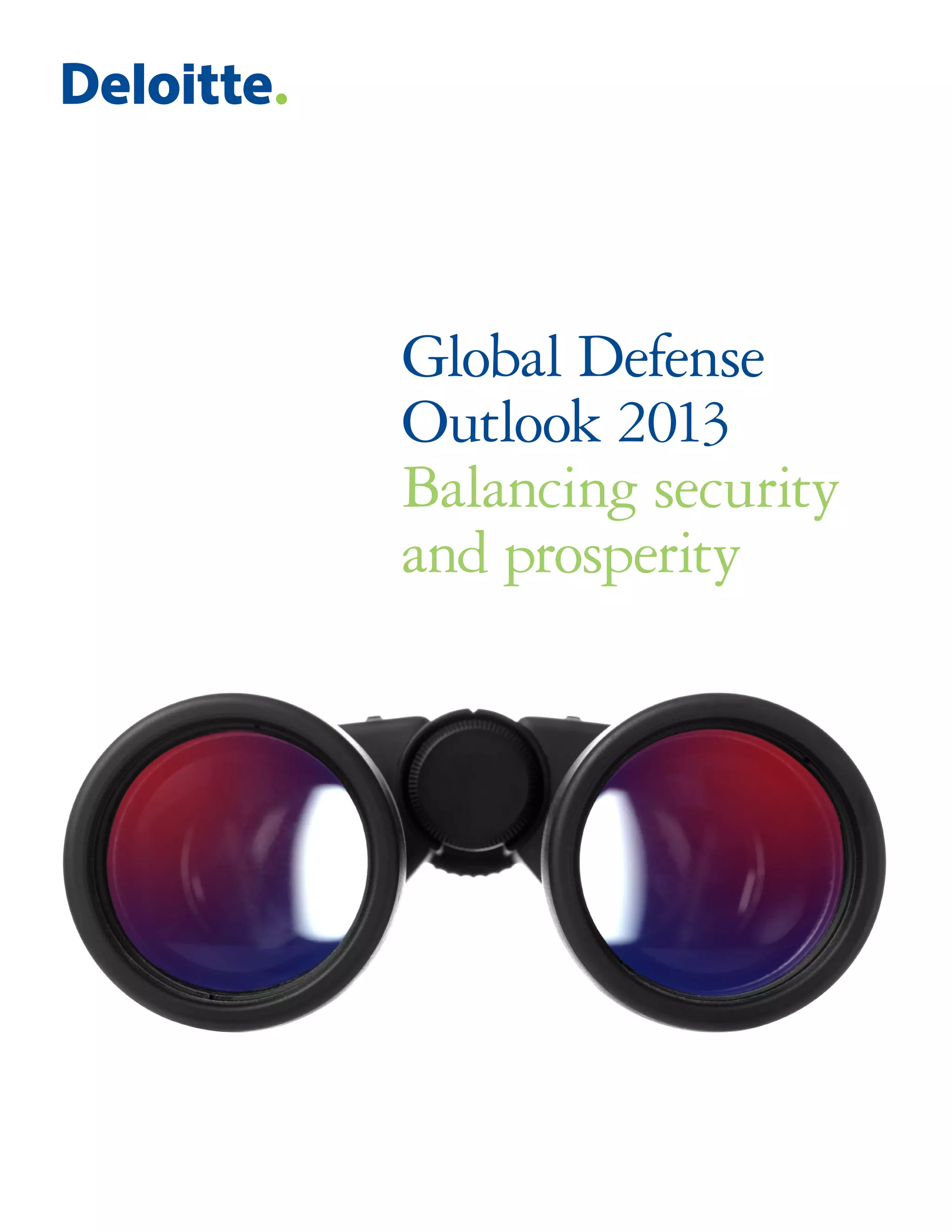 Deloitte Global Defense Outlook 2013 | PDF