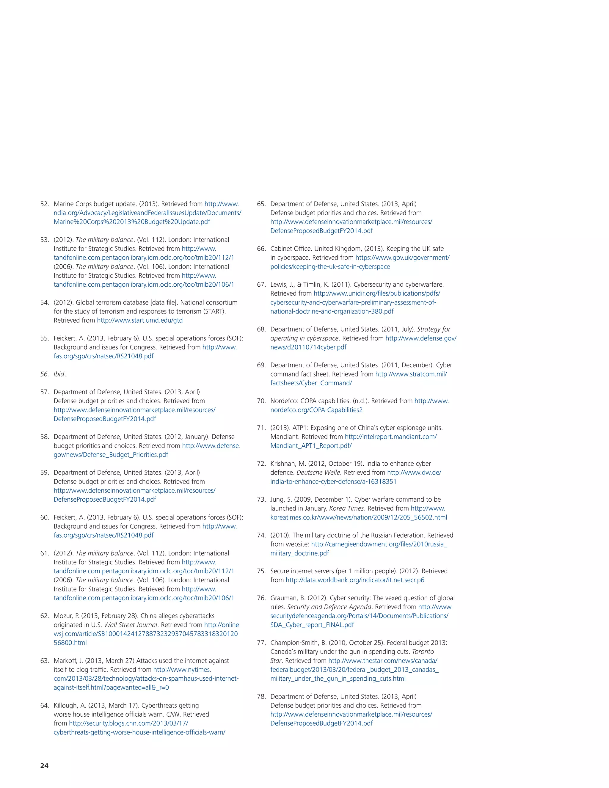 Deloitte Global Defense Outlook 2013 | PDF