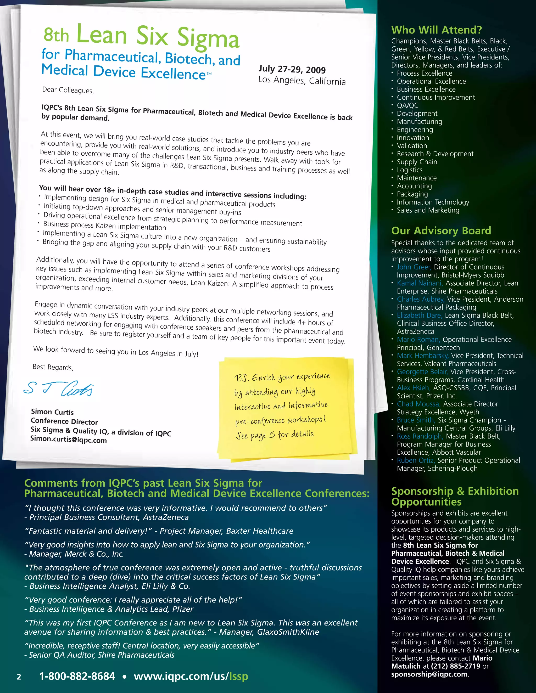 8th Lean Six Sigma for Pharmaceutical, Biotech & Medical Device ...