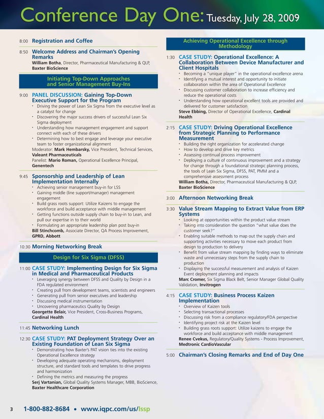 8th Lean Six Sigma for Pharmaceutical, Biotech & Medical Device ...