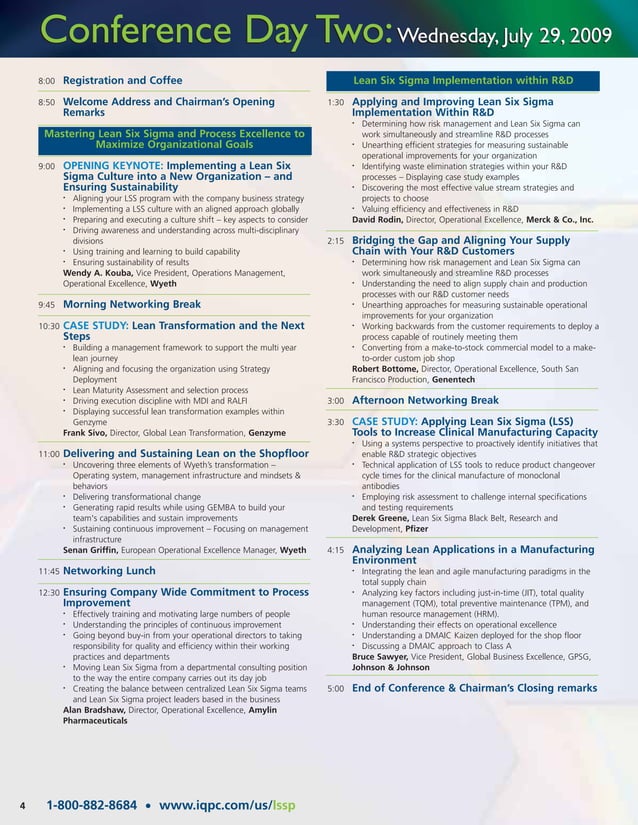 8th Lean Six Sigma for Pharmaceutical, Biotech & Medical Device ...