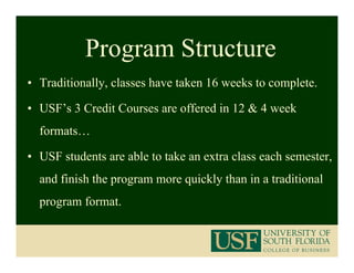 USF MBA Program 2009 2010 | PPT