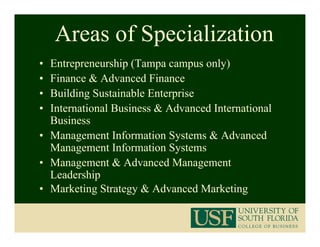 USF MBA Program 2009 2010 | PPT