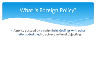US Foreign Policy | PPTX