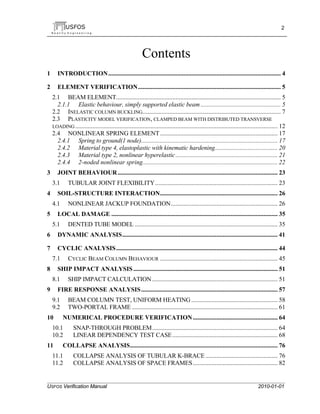 Usfos verification manual | PDF
