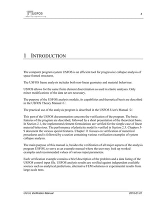 Usfos verification manual | PDF