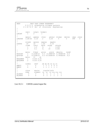 Usfos verification manual | PDF