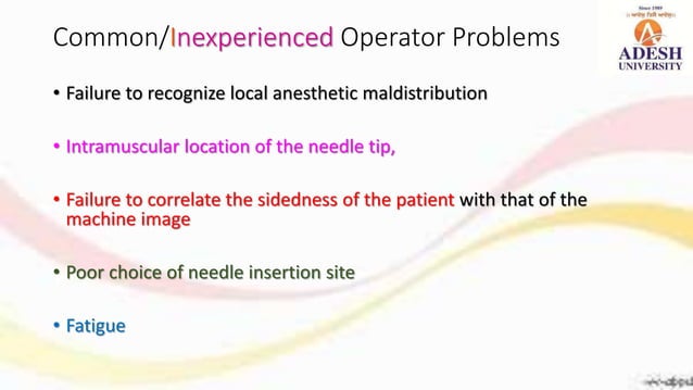 Ultra Sound Guided Regional Analgesia! (USG-RA) :What is Good or bad ...
