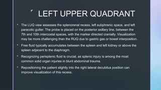 USG of abdominal injury interpretation uses | PPTX