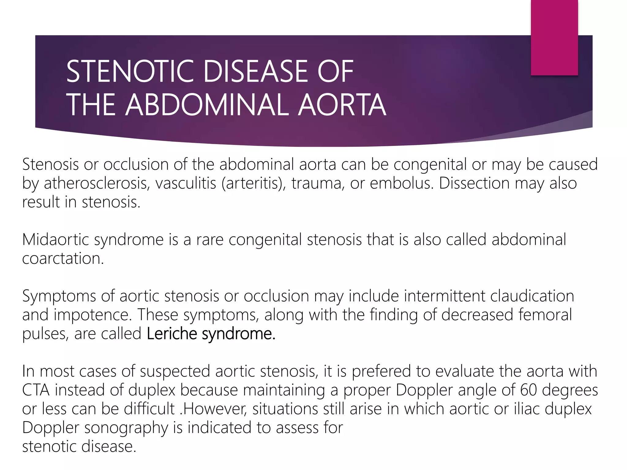 USG of Aorta and Coeliac axis | PPTX