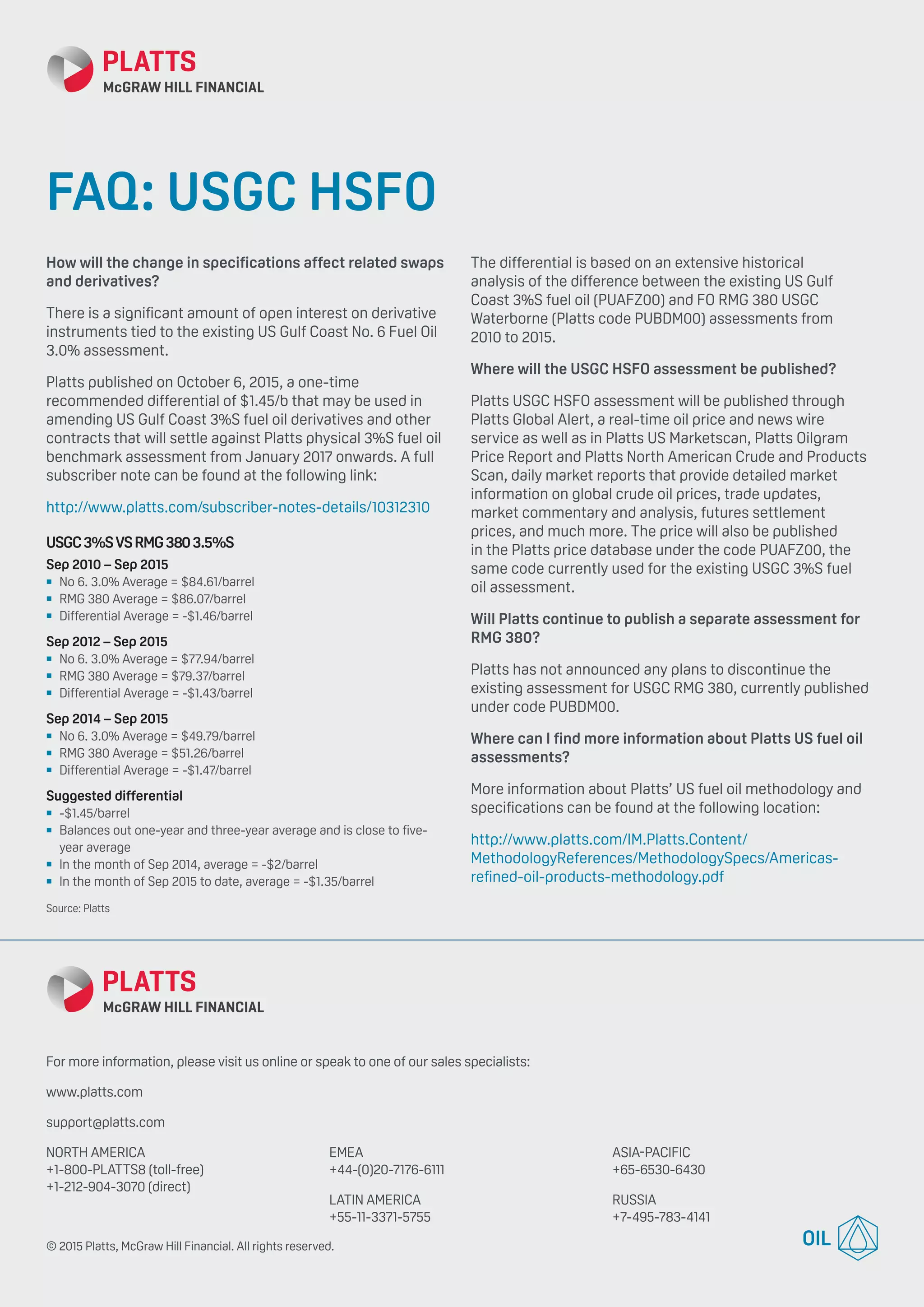 Usgc fuel-oil-faq PLATTS | PDF