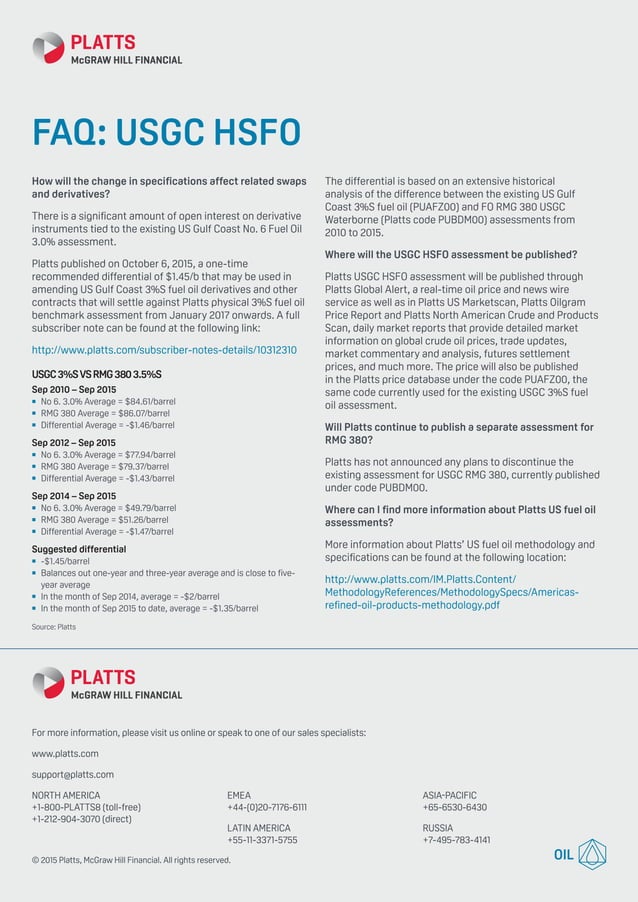 Usgc fuel-oil-faq PLATTS | PDF