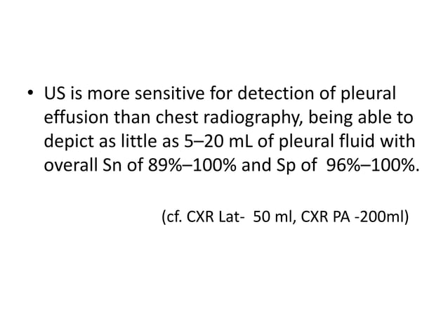 USG chest | PPTX | Lung and Respiratory Health | Diseases and Conditions