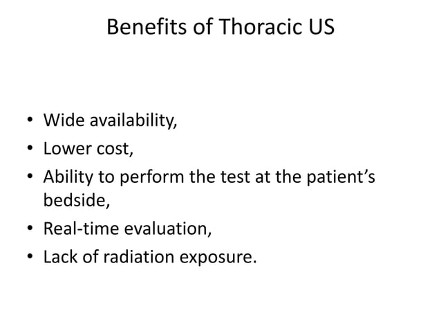 USG chest | PPTX | Lung and Respiratory Health | Diseases and Conditions
