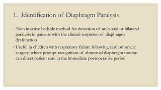 ULTRASONOGRAPHY OF DIAPHRAGM AND ITS CLINICAL IMPLICATION | PPTX