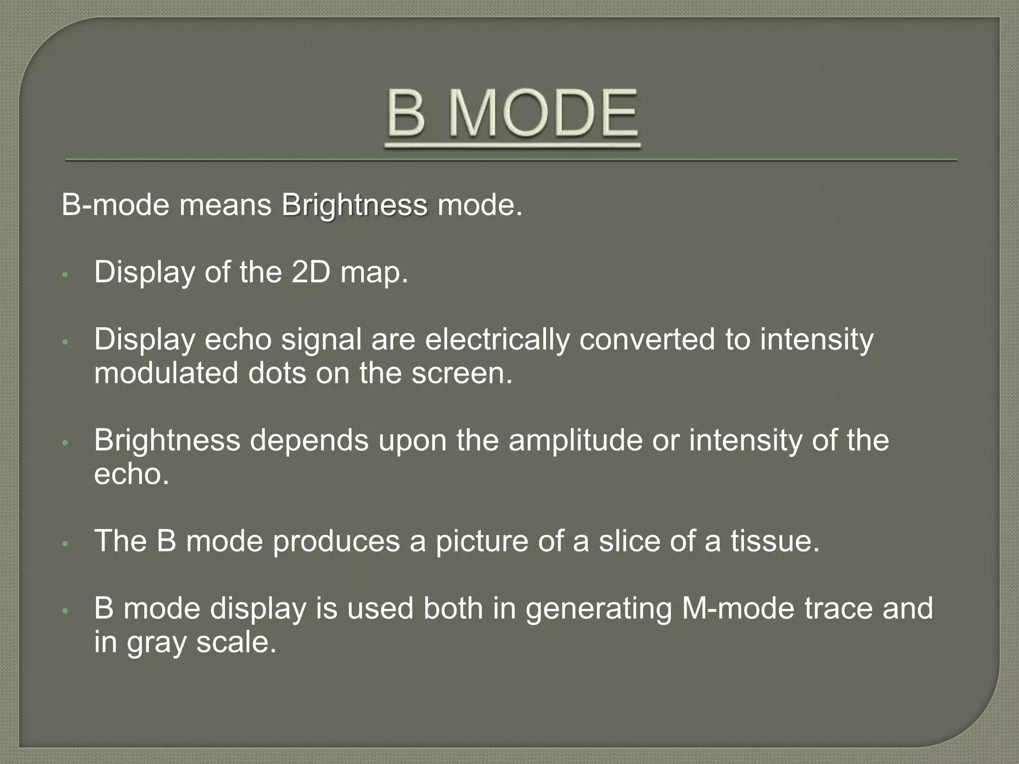 Usg diplay modes | PPTX