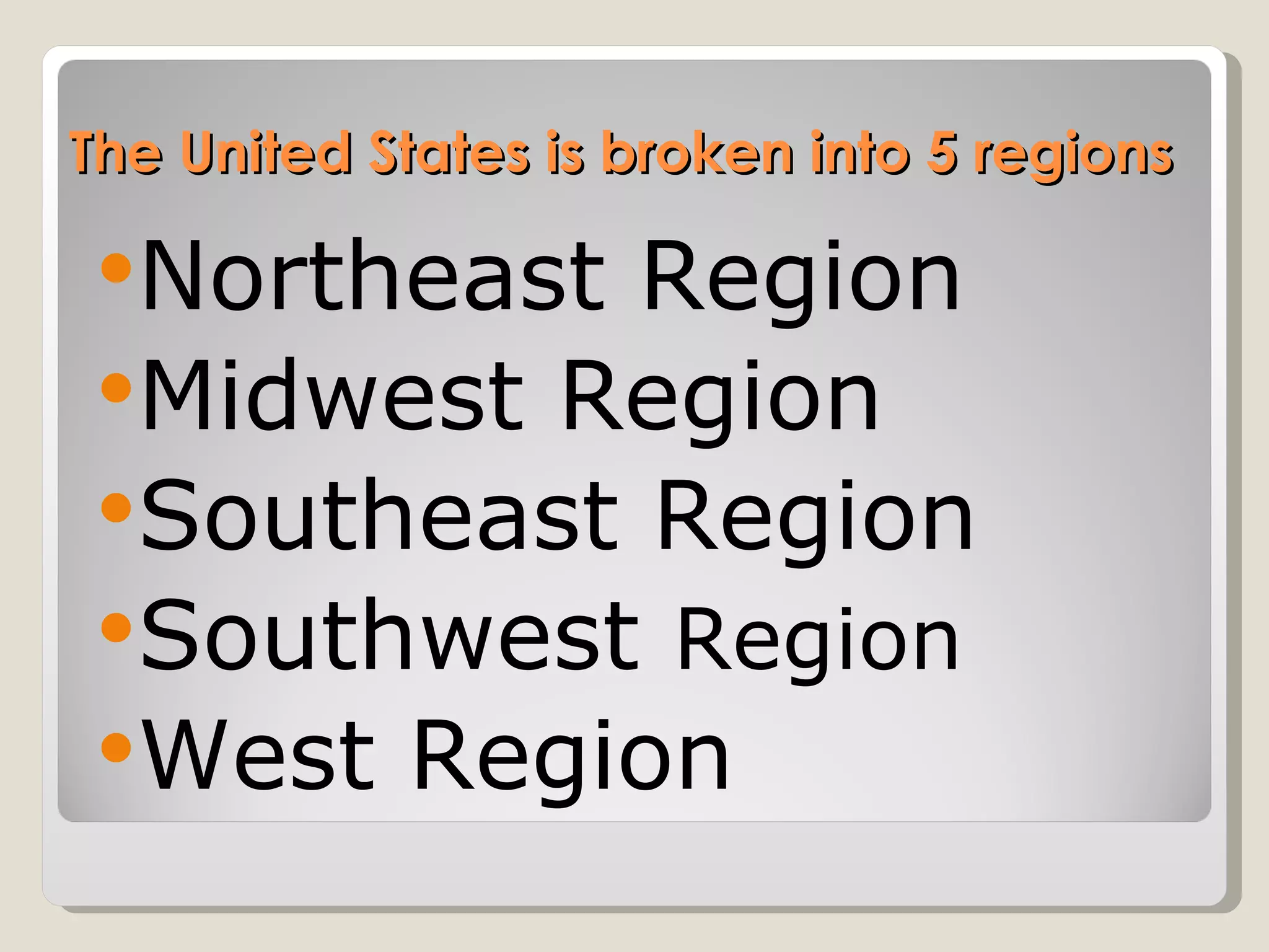 US Geography Powerpoint | PPT