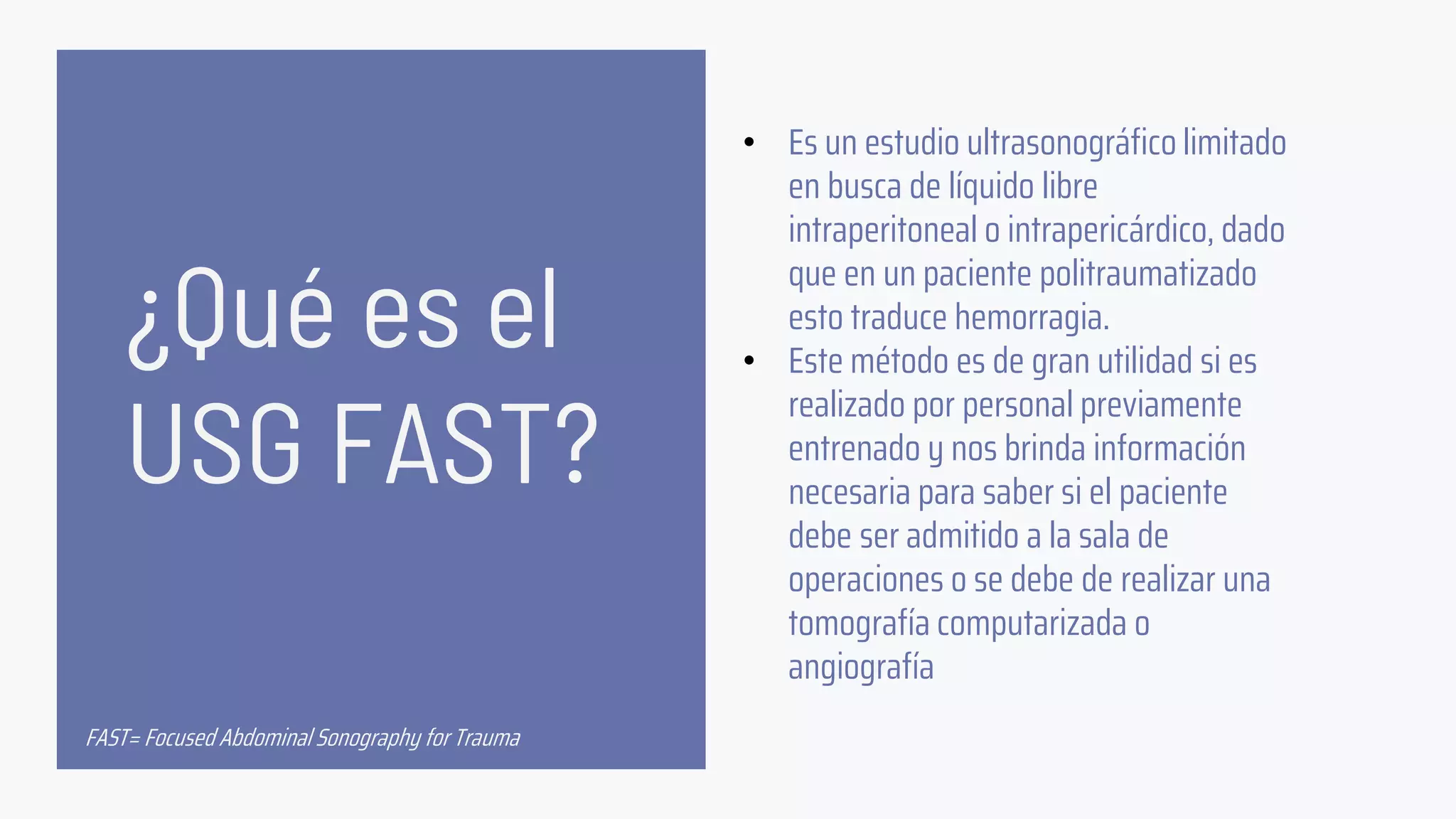 USG FAST en Trauma | PPT