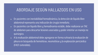 USG FAST en Trauma | PPTX