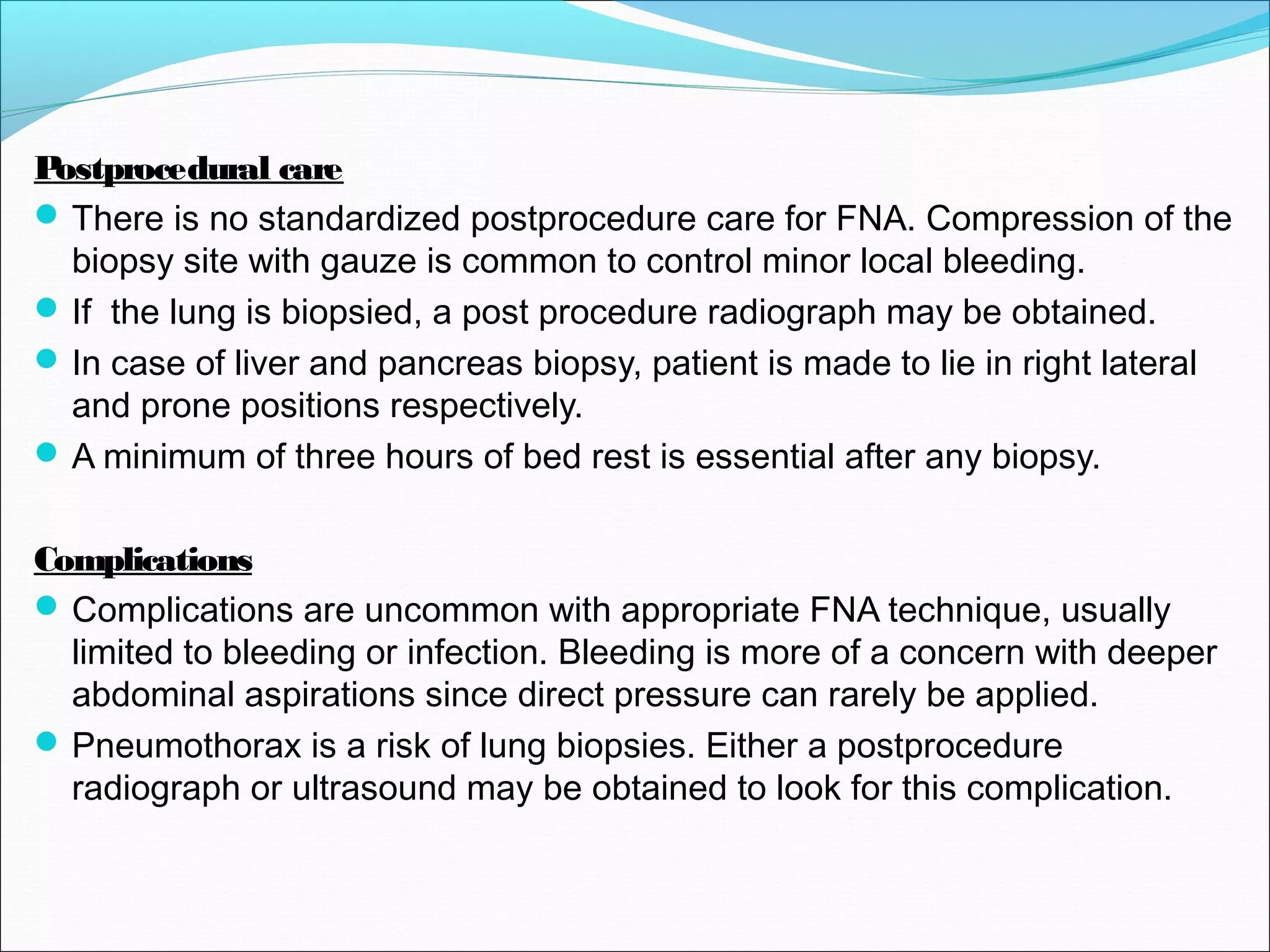 Usg guided FNA biopsy | PPT