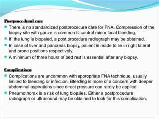 Usg guided FNA biopsy | PPT