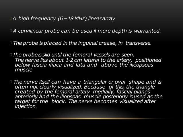Ultrasound guided nerves block | PPTX | Death, Injury, or Military ...