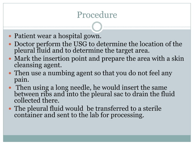 USG Guided Tapping.pptx,Lung Infection Symptom relief (if pleural ...
