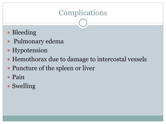 USG Guided Tapping.pptx,Lung Infection Symptom relief (if pleural ...